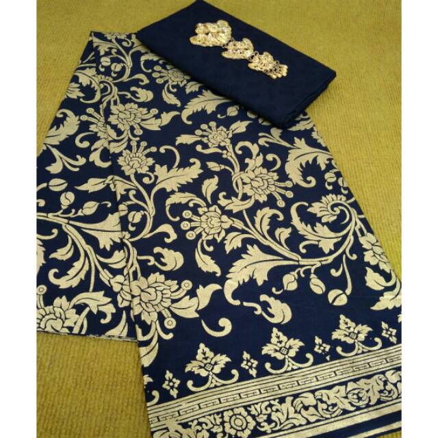 Jual Kain batik prada baku motif bunga batik prada gold viral bahan ...