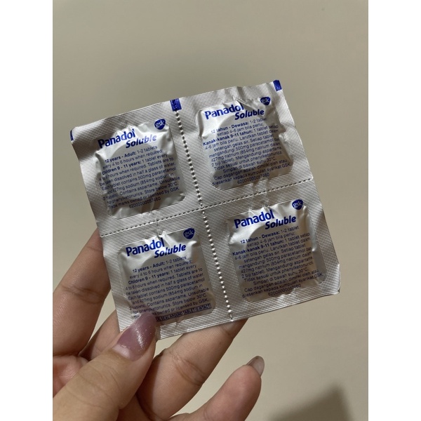 Jual Panadol Soluble Malaysia Tablet 1 Keping isi 4pc Obat Larut Air ...
