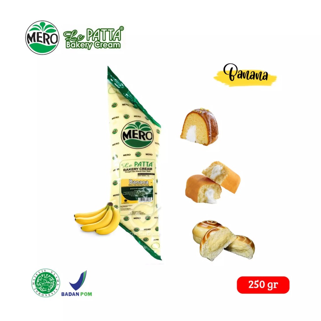Jual MERO LE PATTA BAKERY CREAM FILLING BANANA 250 GRAM (ISIAN ROTI ...