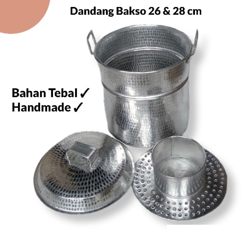 Jual Dandang Bakso / Panci Bakso / Baso Bahan Tebal Alumunium Ukuran 26 ...
