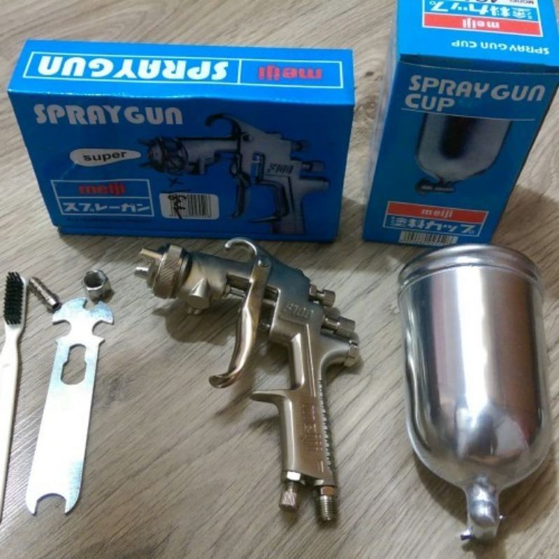 Jual Alat Cat Semprot Tabung Atas Pistol Spet F100 Cup 400cc Spray Gun ...
