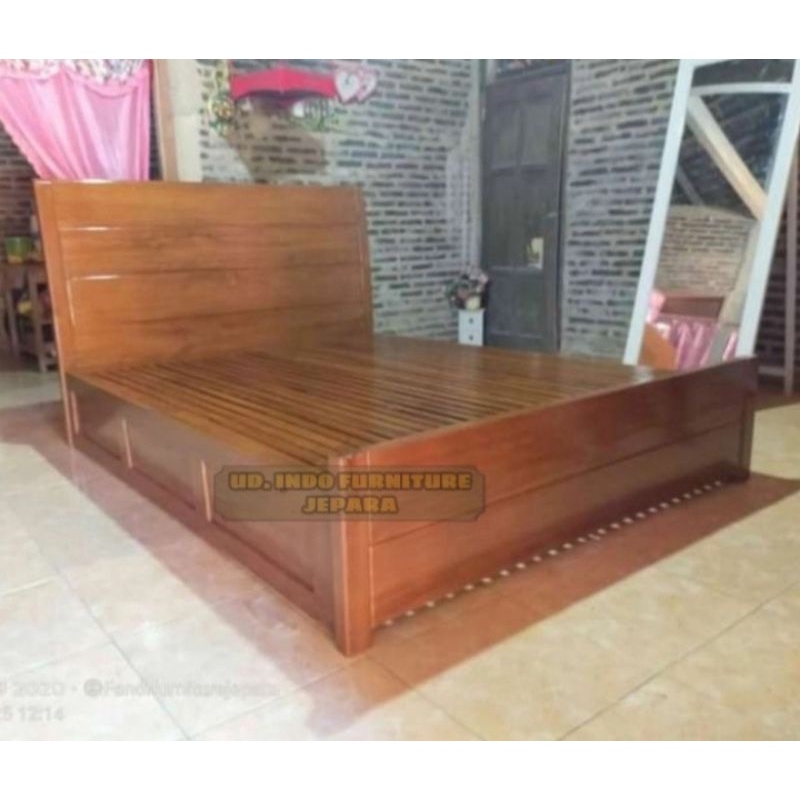 Jual Tempat tidur dipan Divan kayu jati model modern minimalis ukuran ...