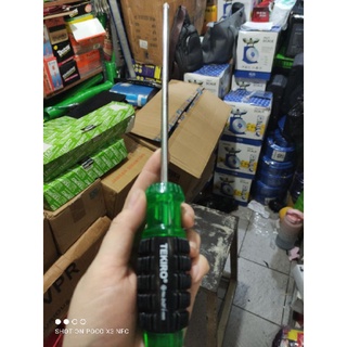 Jual obeng granat tekiro 8inch (200mm)/obeng bunga gagang karet 4inch ...