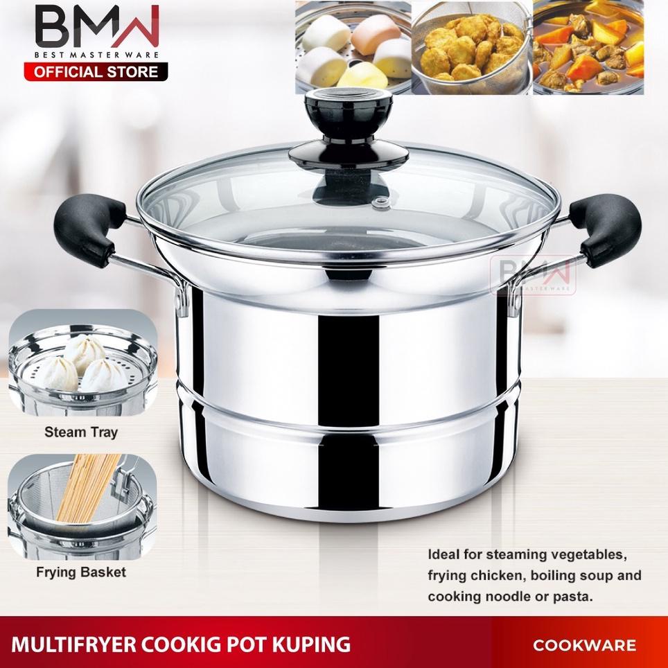 Jual S6R0 BMW Kitchen Ware - Panci Set Kukus Goreng Rebus Deep Fryer 3 ...