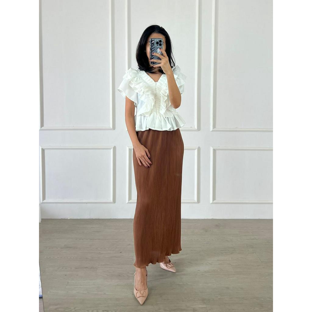 Jual Rok Span Wavy / Rok Span Plisket Lidi Wavy / Rok Bodycon Premium / 019 | Shopee Indonesia