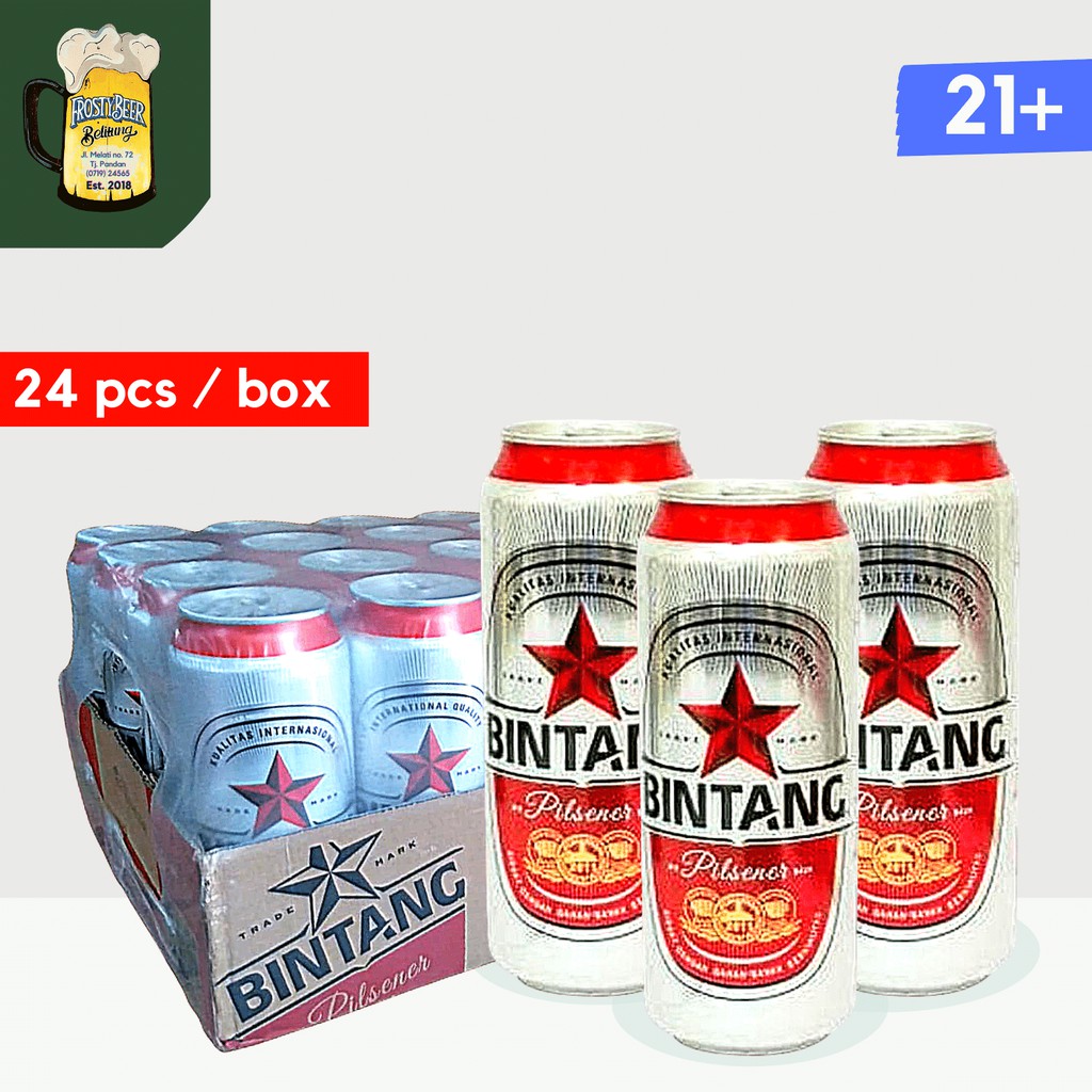 Jual Bintang Beer 500 ml Can - Bir Bintang Kaleng besar isi 24 per box ...