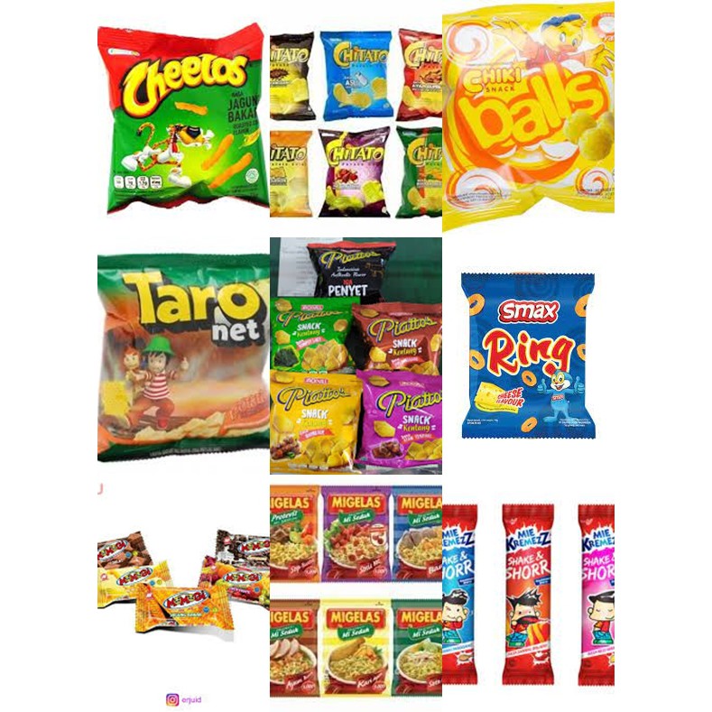 Jual CIKI Balls, Piatos, Ring, Cheetato, Cheetos, Taro, Momogi, Mie ...