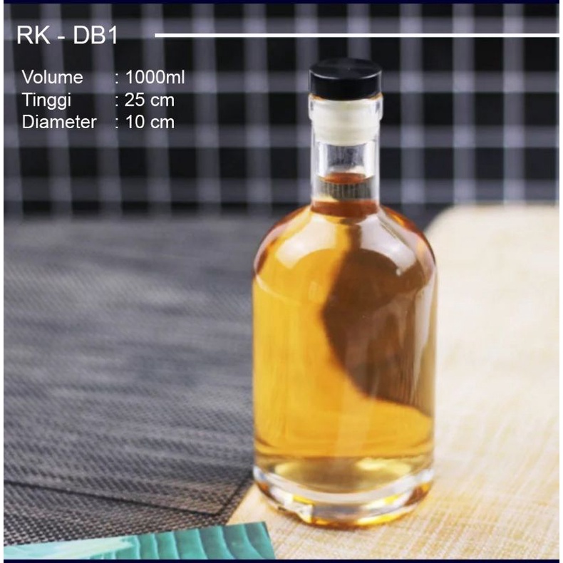Jual Botol kaca 1000ml / glass bottle / doom / doloma sudah termasuk ...