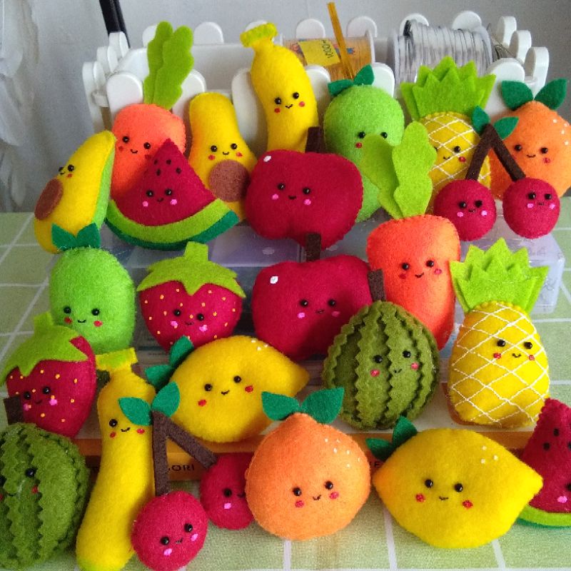Jual seri mengenal buah aplikasi boneka flanel untuk mainan anak | Shopee Indonesia