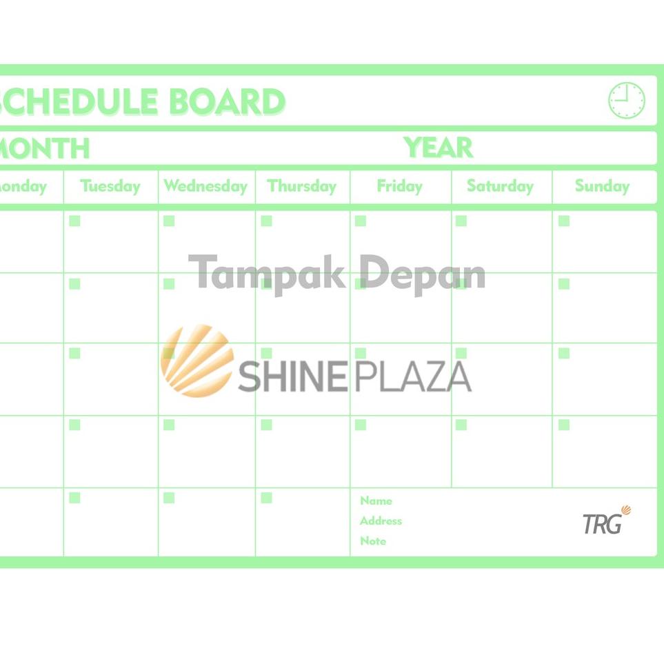 Jual #sale Schedule Board Pastel TRG - Papan Jadwal Papan Whiteboard ...