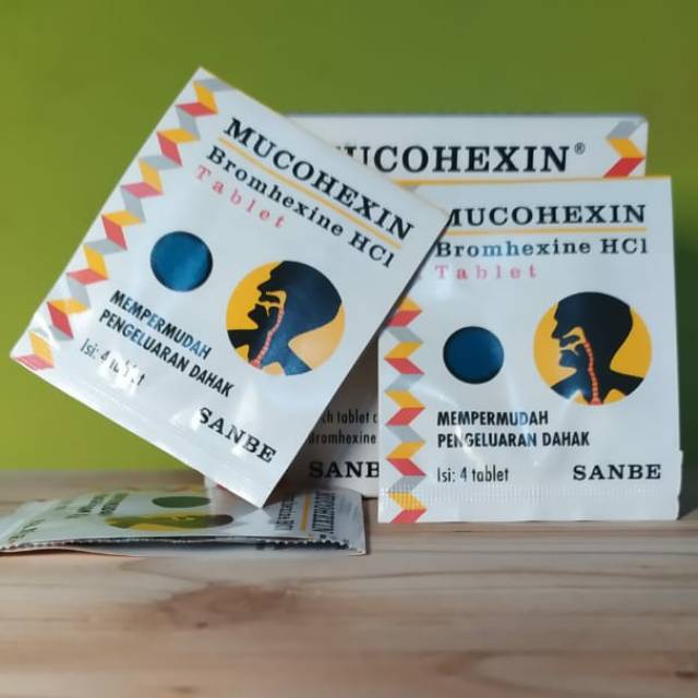 Jual Mucohexin isi 4 tablet - mempermudah pengeluaran dahak | Shopee ...