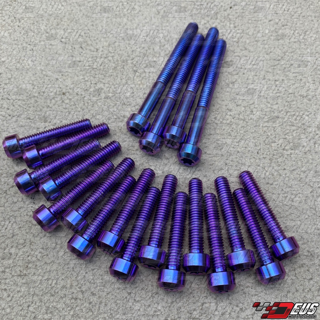 Jual Baut Titanium Bak Mesin Kanan Kiri Ninja R / SS / RR SET | Shopee Indonesia
