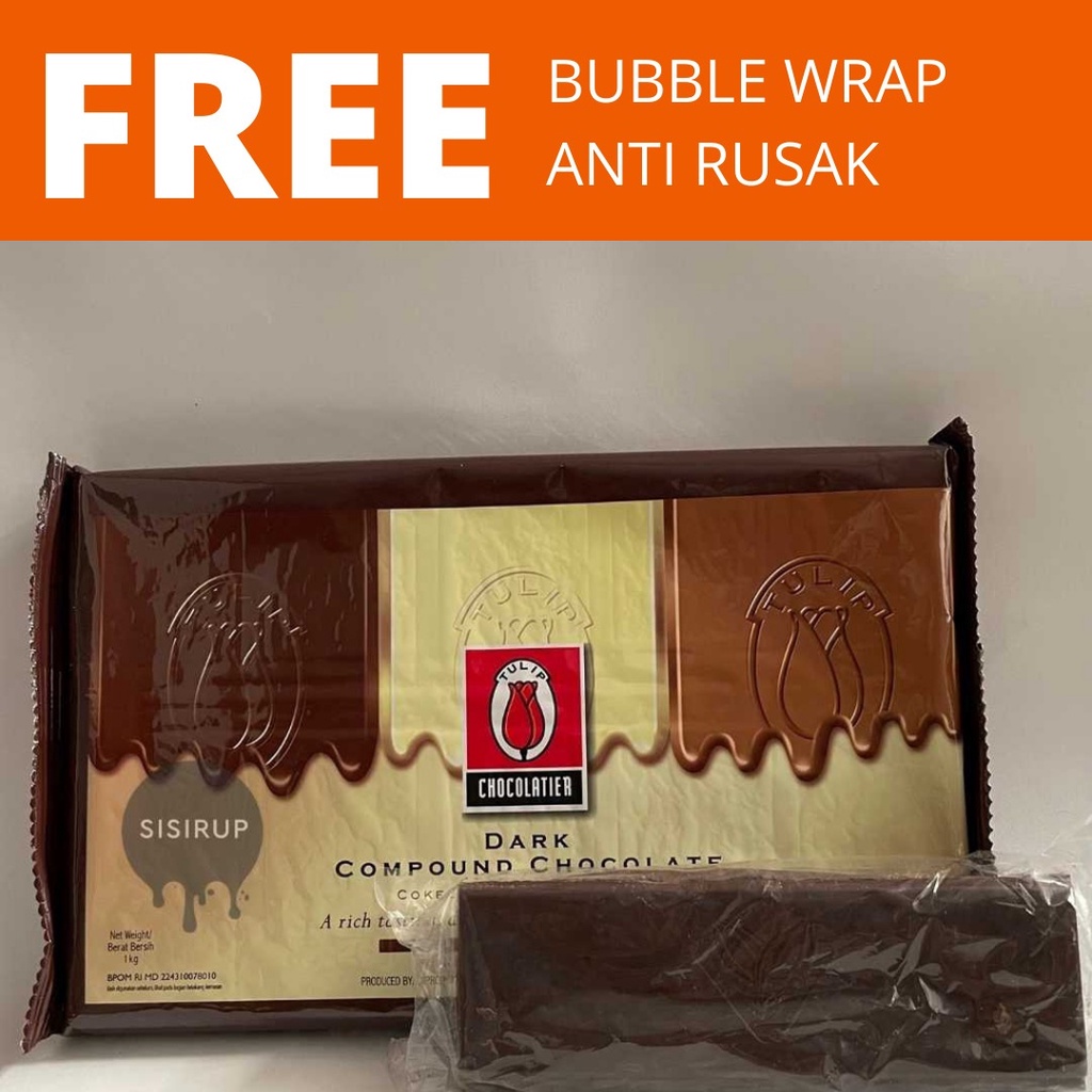 Jual Dark Chocolate Compound | Dark chocolate Merk Tulip Potongan ...