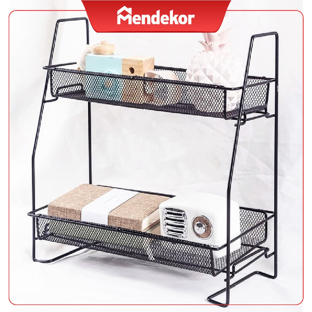 Jual Rak Besi Anti Karat Dapur Kamar Mandi Tumpuk Make Up Standing Rak ...