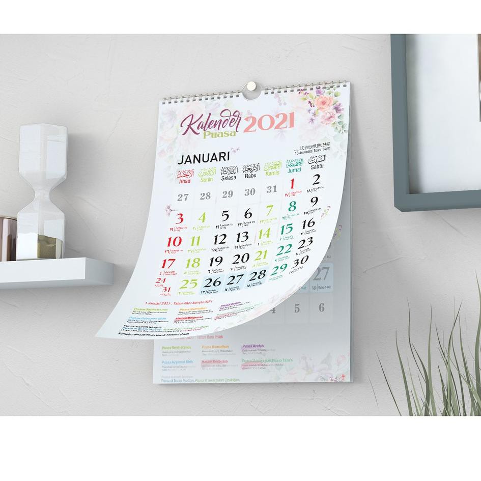 Jual Bestseller 9J009 2021 Kalender Puasa, Kalender Dinding SPIRAL dan ...