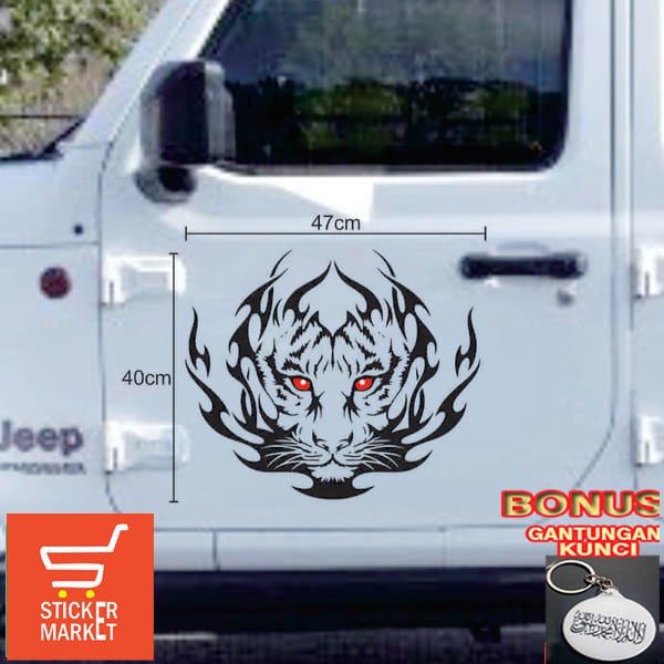 Jual Murah cutting sticker Mobil Stiker Animasi Macan Kece Keren ...