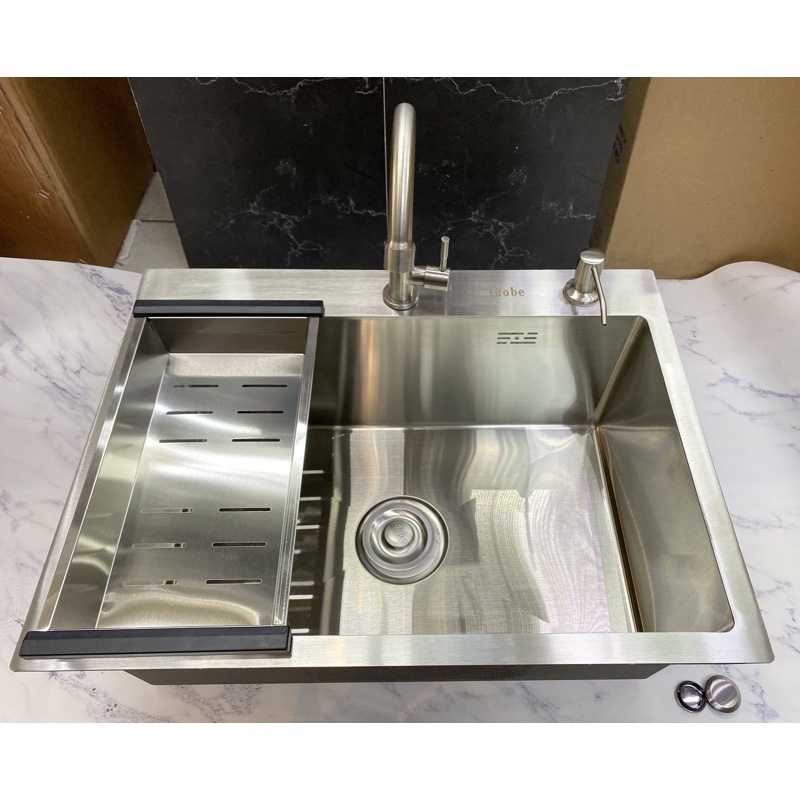 Jual KITCHEN SINK BAK CUCI PIRING STAINLESS INOBE 6045 KOMPLIT SET ...