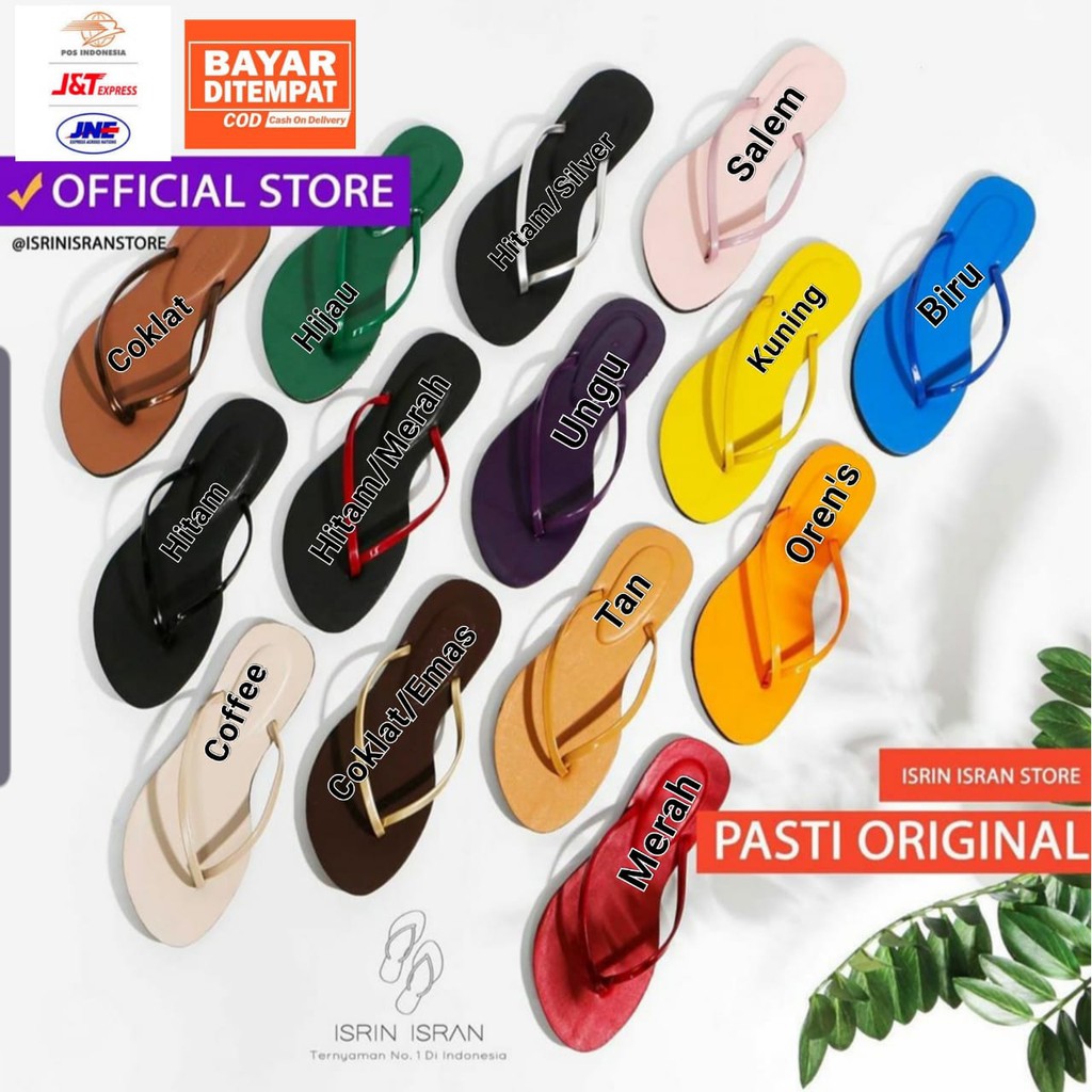 Jual Sendal Jepit Polos Wanita |Isrin Isran| Sendal Jepit Cewek Murah ...