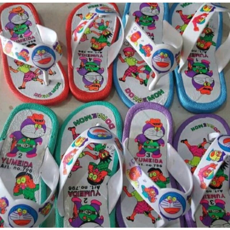 Jual Sandal Jepit Anak jadul Karakter Doraemon - Yumeida 796 Sandal ...