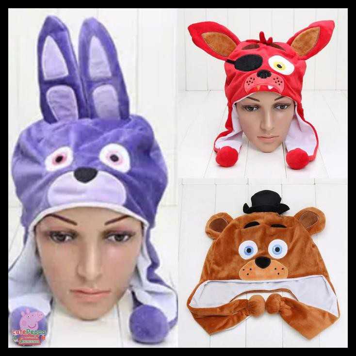 Jual Topi Boneka Fnaf Game Bonnie Freddy Foxy Import Cosplay - Ungu ...