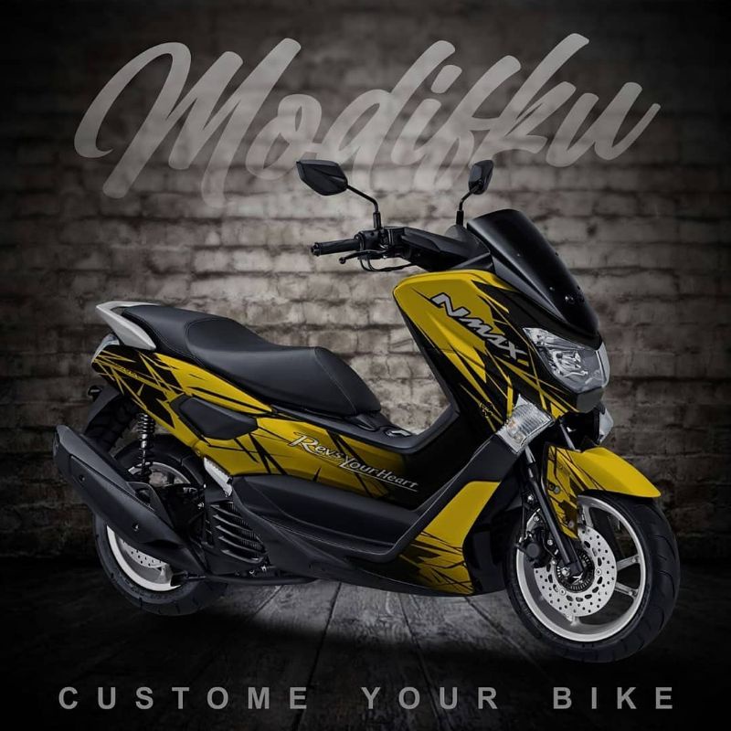 Jual STICKER DECAL YAMAHA NMAX YELLOW GRAFIS | Shopee Indonesia