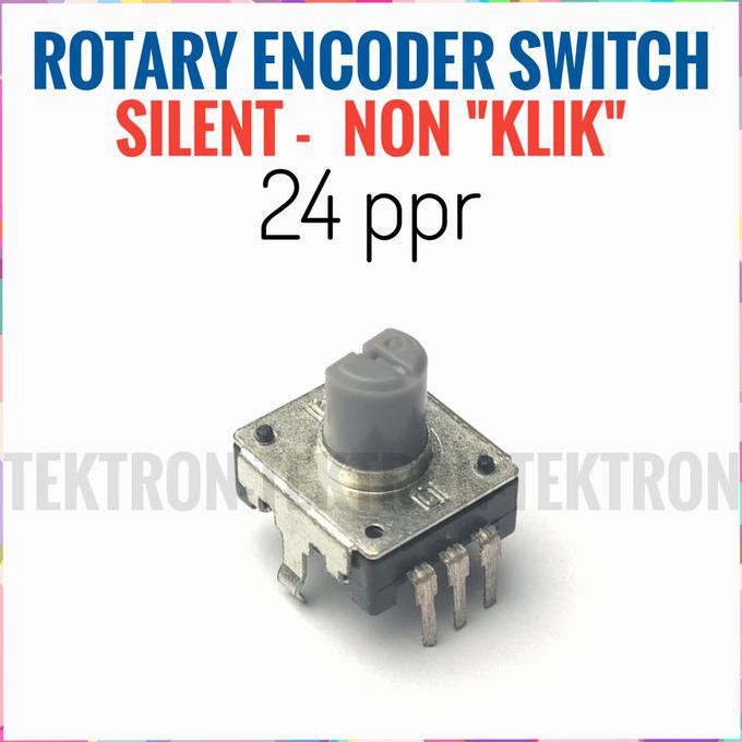 Jual Rotary Encoder Switch 24ppr Silent Non Klik Potentiometer Potensio ...