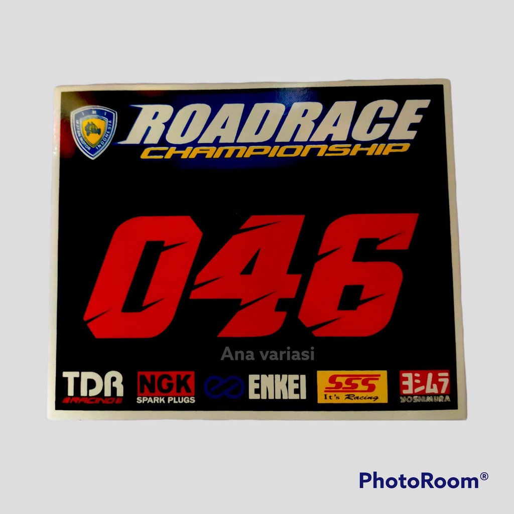Jual stiker roadrace besar stiker motor road race stiker angka stiker ...