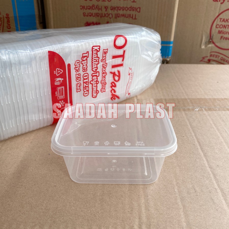 Jual THINWALL KOTAK PERSEGI PANJANG 250 ML - 250 ISI 25PCS - FOOD CONTAINER BOX - RECT 250ML ...