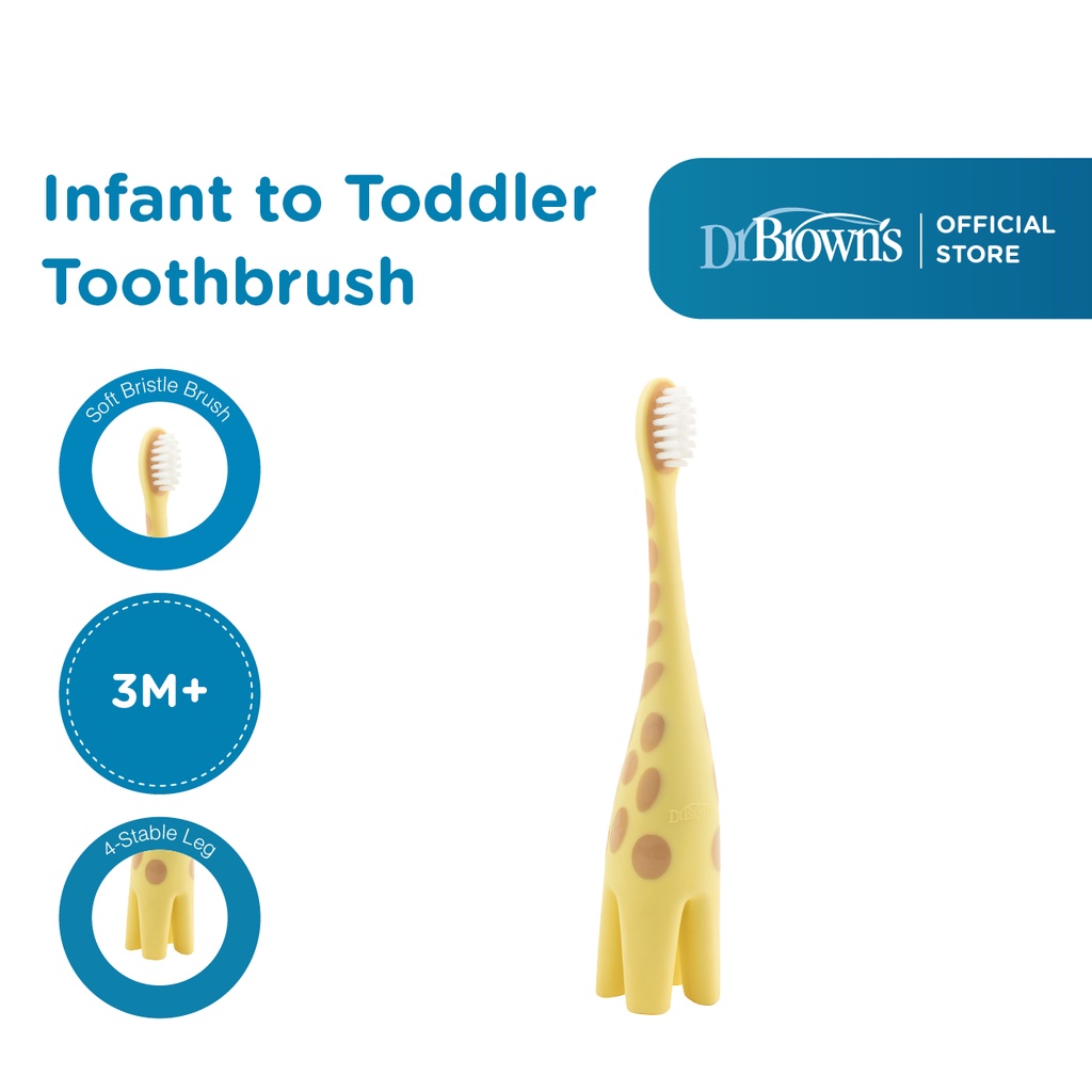 Jual Dr.Brown's Infant to Toddler Toothbrush, Giraffe, 1-pack ...