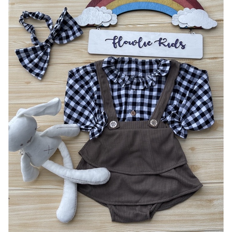 Jual Set Gyna Baby by Flow/set bayi overall | Shopee Indonesia