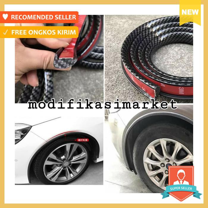 Jual Lips Fender Motif Carbon 3D Universal Lis Spakbor | Shopee Indonesia