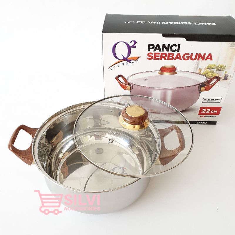 Jual Panci Kuah Steamer Panci Sop Kukus Dandang Kukusan 24cm 22cm Q2 ...