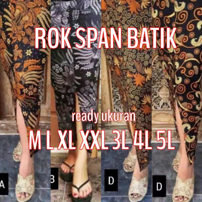 Jual ROK SPAN BATIK size M L XL XXL 3L 4L 5L new | Shopee Indonesia