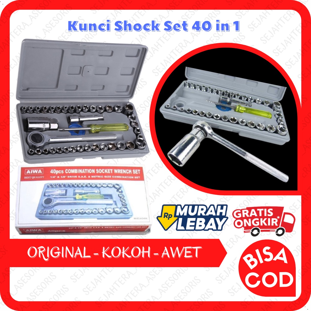 Jual Kunci Shock 40 pcs kunci shock 40 in 1 kunci sok set | Shopee Indonesia