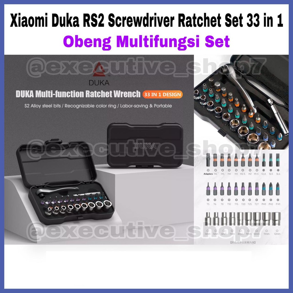 Jual Xiaomi Duka RS2 Screwdriver Tool Set 33 in 1 - Obeng Multifungsi ...