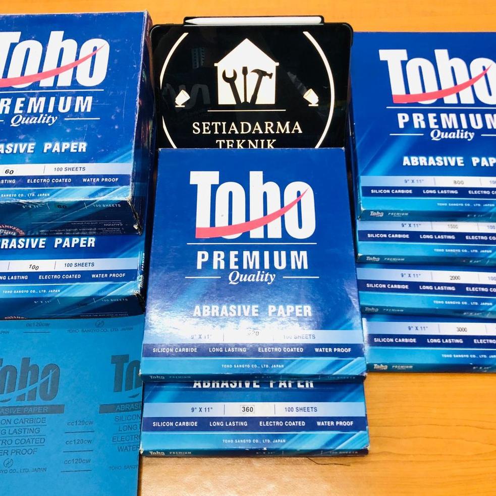 Jual BJHJO6465 AMPLAS LEMBARAN DUCO MEREK TOHO ISI 100 LBR/PACK UK/ 320//360//800//1500//3000 ...