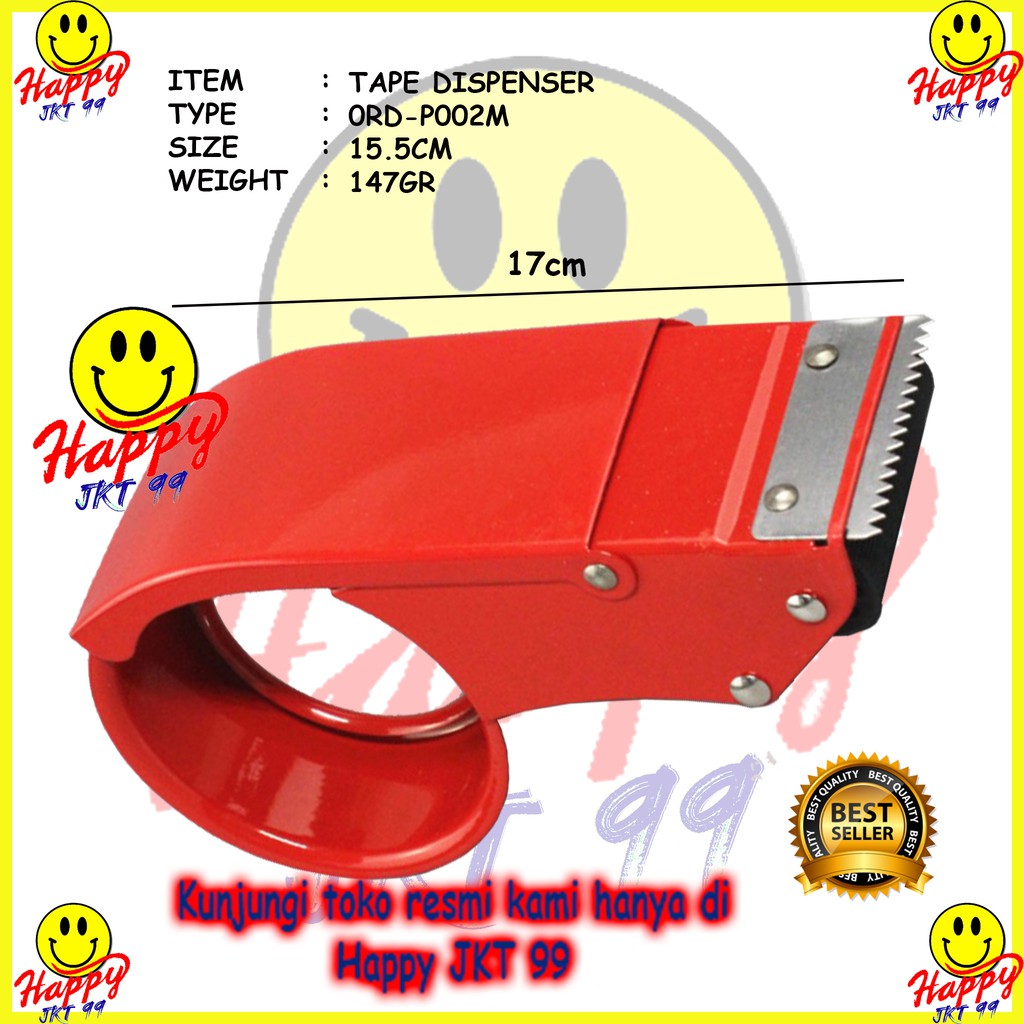 Jual [ HAPPY JKT 99 ] TAPE DISPENSER ALAT PEMOTONG LAKBAN TEMPAT LAKBAN ...