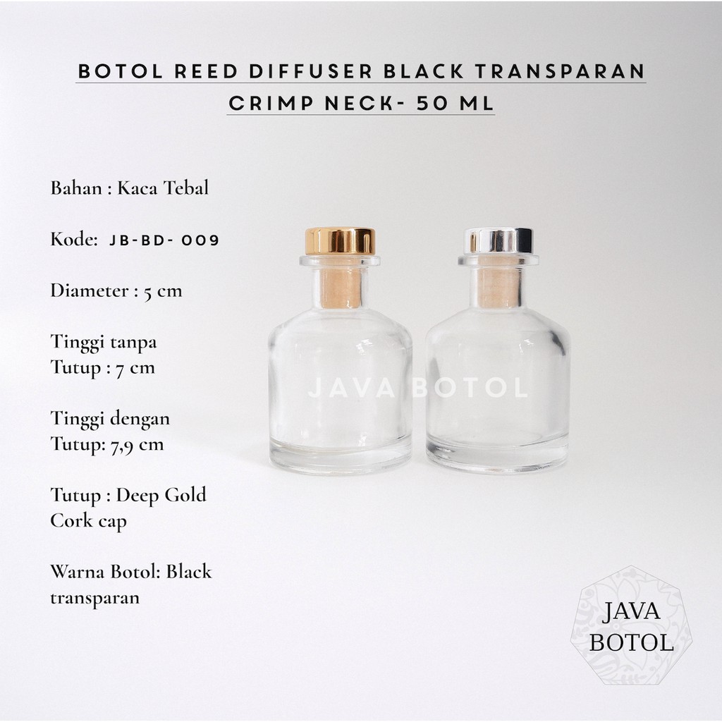 Jual Botol Reed Diffuser Clear CRIMP Neck - 50 ml | Shopee Indonesia