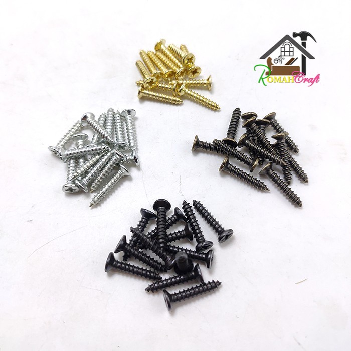 Jual Sekrup mini skrup mini kepala flat TF 6 x 16 mm antik baut murah P ...
