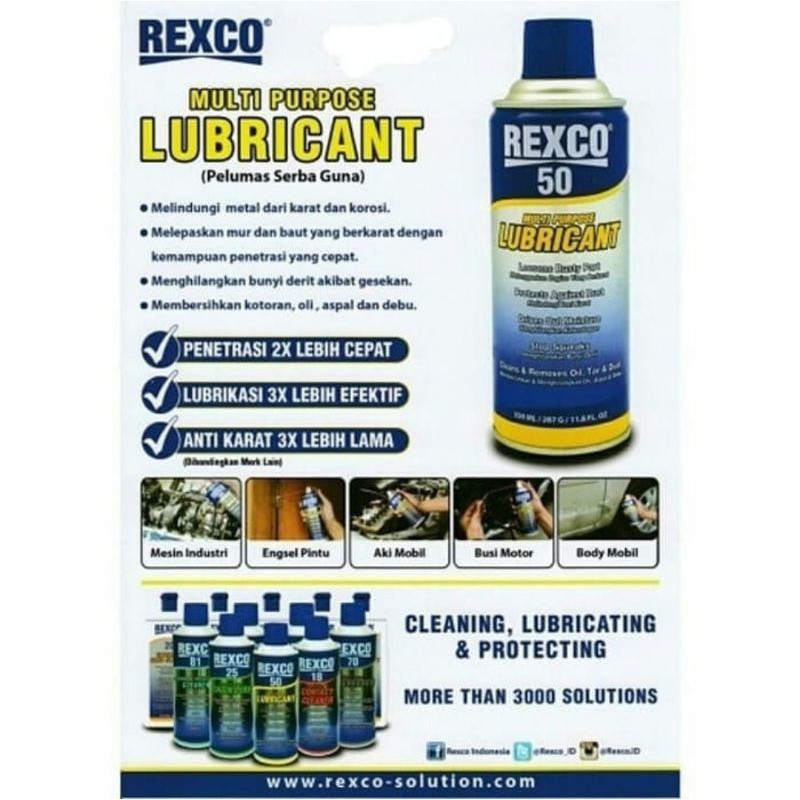 Jual Multipurpose lubricant Rexco 50 isi 500ml | Shopee Indonesia