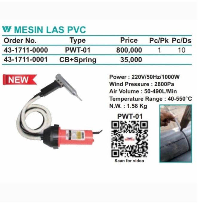 Jual Mesin Las PVC Las Pipa Paralon Las Plastik PWT-01 PWT01 Wipro ...