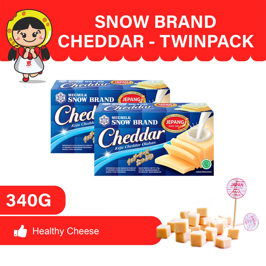 Jual SNOW BRAND Cheddar 170 gr - Twin Pack | Shopee Indonesia