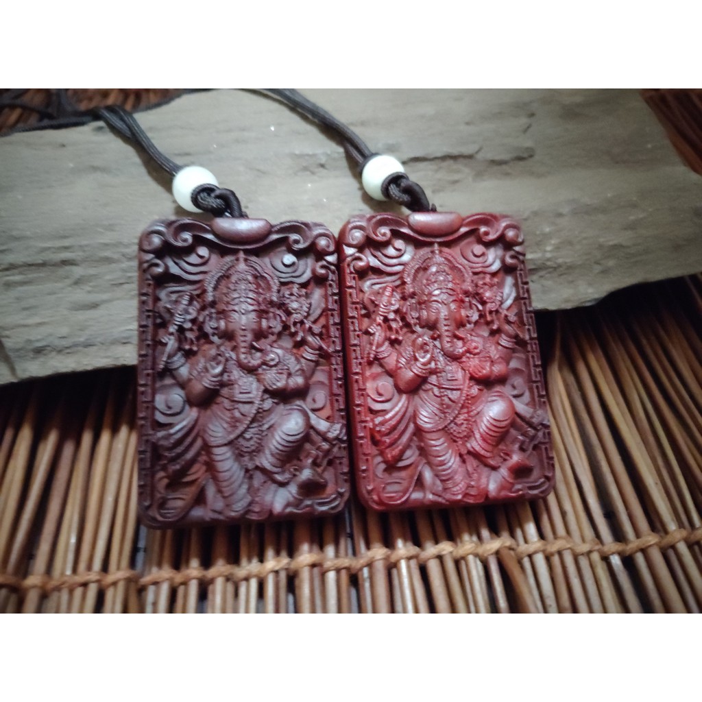 Jual Liontin Kayu Cendana Merah Africa Ukiran Dewa Ganesha Dance ...