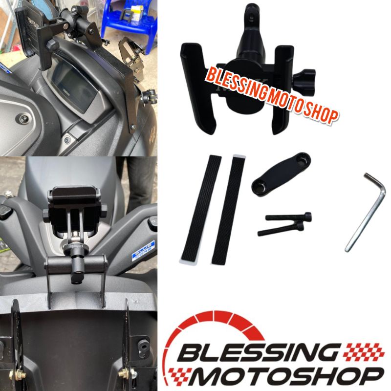 Jual holder hp motor nmax aerox xmax lexi dudukan holder GPS nmax 155 ...