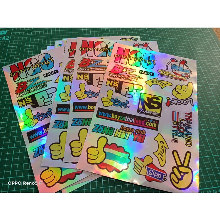 Jual sticker stiker pack hologram thailook style, racing thailand ...