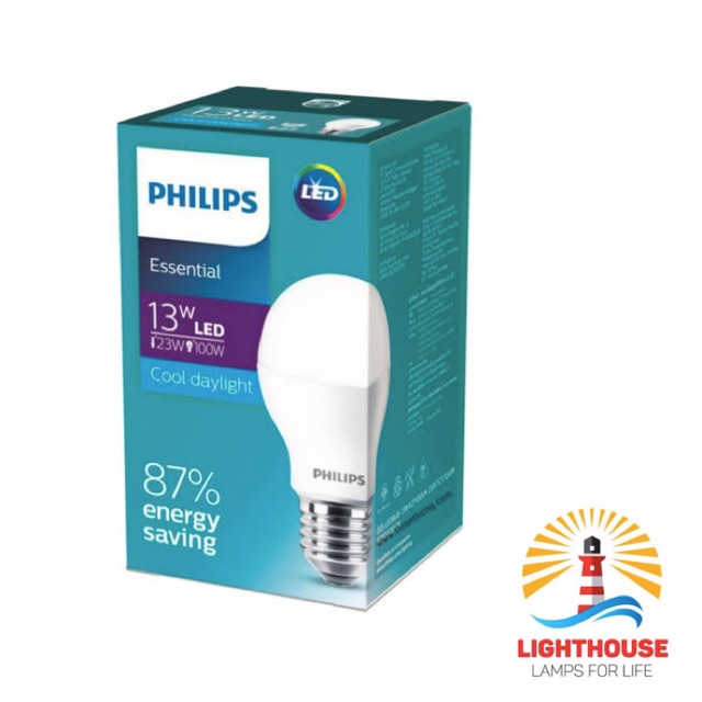 Jual Lampu LED Bulb 13W Philips Essential Led 13 Watt E27 Putih Cool Daylight | Shopee Indonesia