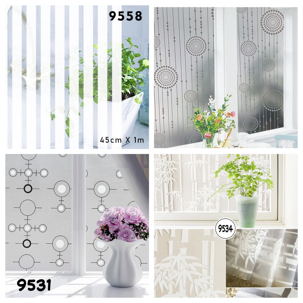 Jual Homedekor Sticker Kaca Sandblast 45Cm X 1M Kaca Motif Stiker Kaca ...
