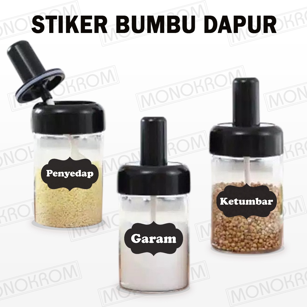 Jual Stiker Bumbu Dapur | Sticker Label Bumbu Dapur | Shopee Indonesia