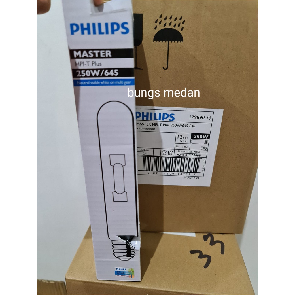 Jual Philips HPIT MASTER 250W HPI-T HPI T 250 Watt LAMPU JALAN SOROT ...