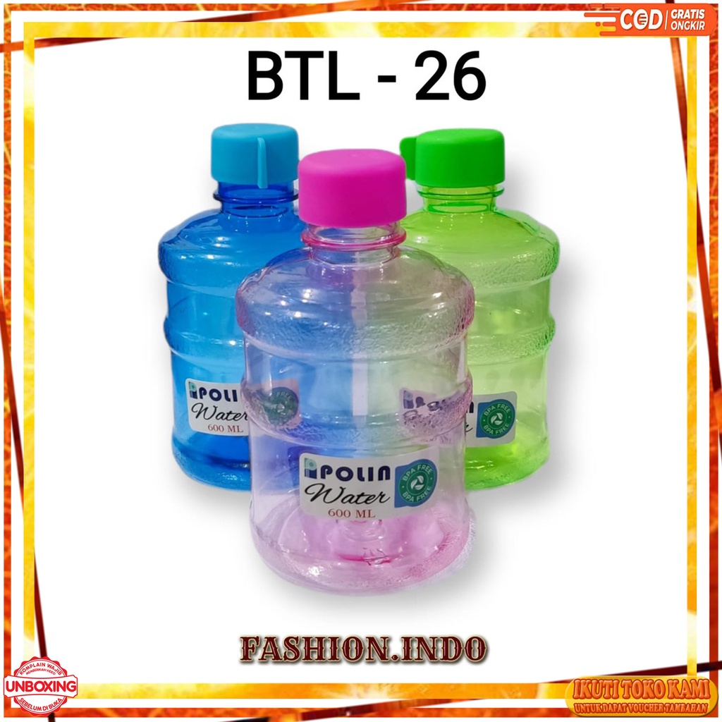 Jual Botol Air Minum Bentuk Galon Viral 700ml /Botol Minum Kekinian ...